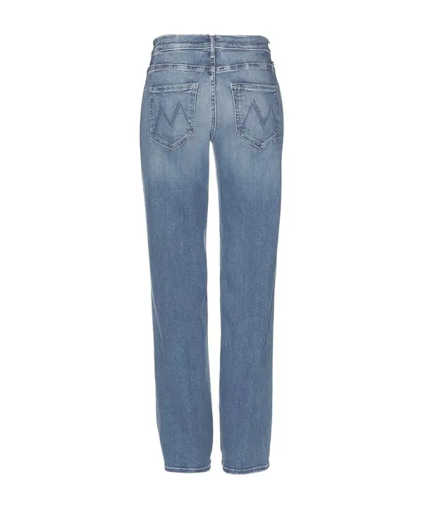 MOTHER The Mid Rise Maven Sneaker Stretched Jeans - Blue