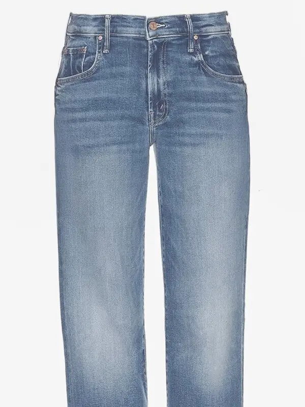 MOTHER The Mid Rise Maven Sneaker Stretched Jeans - Blue
