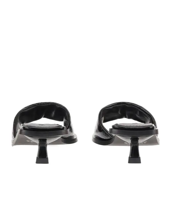 ALOHAS Square Toe Slip-on Sandals - Black