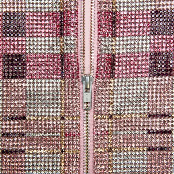 SELF-PORTRAIT Crystal-embellished Plaid Mini Skirt