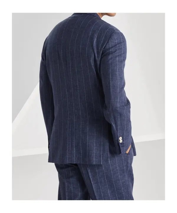Brunello Cucinelli Virign Wool Blazer - Navy Blue