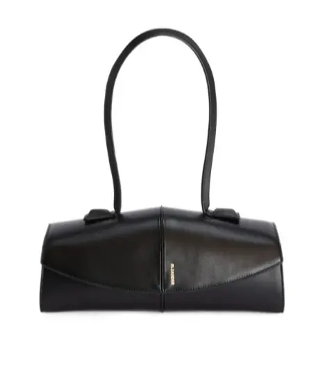 JIL SANDER Sculpted Leather Shoulder Bag