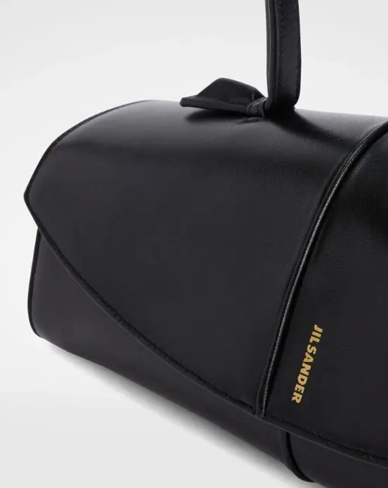JIL SANDER Sculpted Leather Shoulder Bag