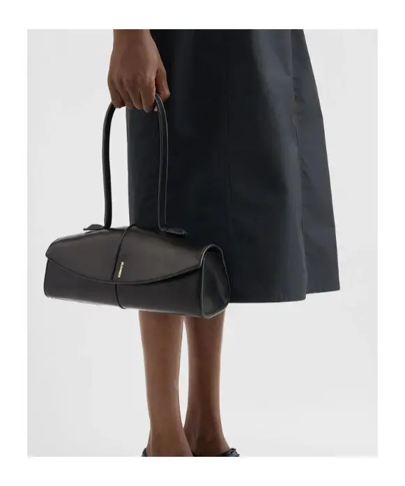 JIL SANDER Sculpted Leather Shoulder Bag
