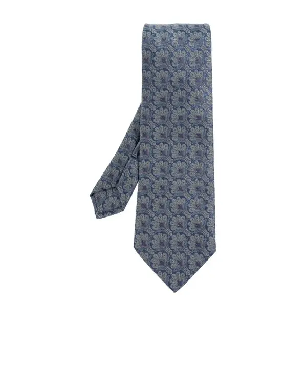 Etro Paisley Printed Neck Tie - Gray
