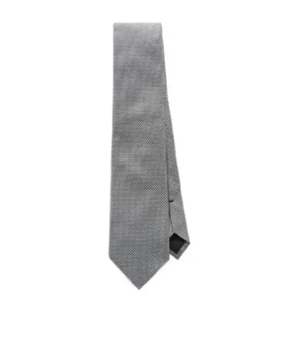TOM FORD Micro Pattern Neck Tie - Gray