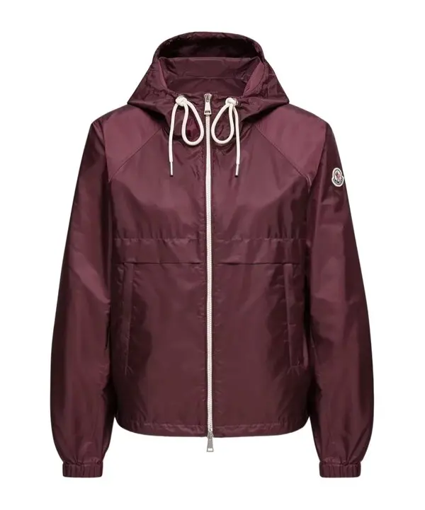 Moncler Coquelicot Zip-up Hooded Jacket - Wine Red