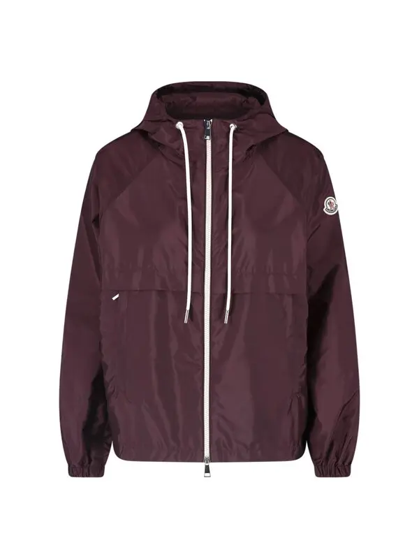 Moncler Coquelicot Zip-up Hooded Jacket - Wine Red