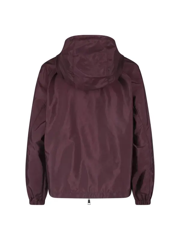 Moncler Coquelicot Zip-up Hooded Jacket - Wine Red