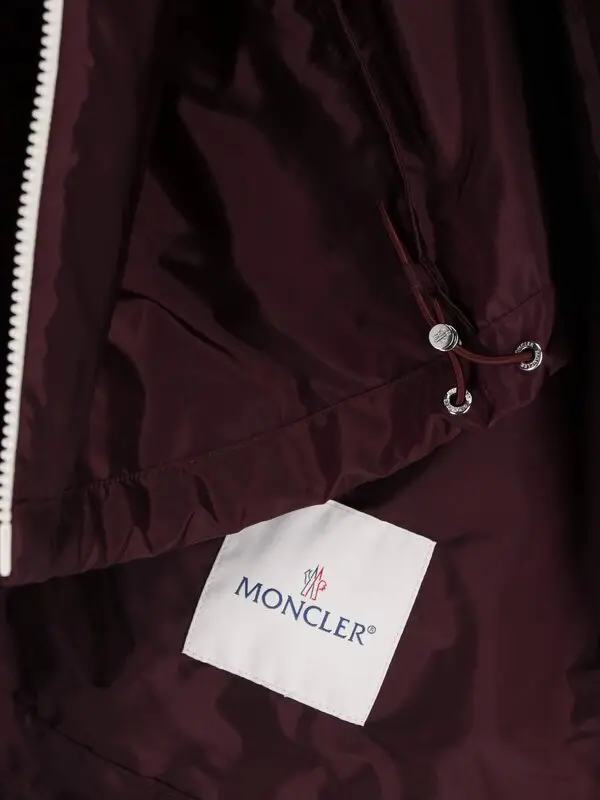 Moncler Coquelicot Zip-up Hooded Jacket - Wine Red