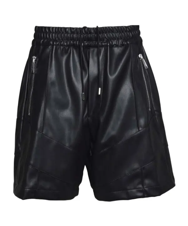 Dsquared2 Eco Leather Shorts With Zipper Pockets