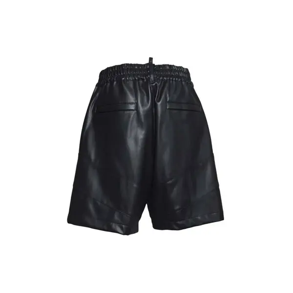 Dsquared2 Eco Leather Shorts With Zipper Pockets