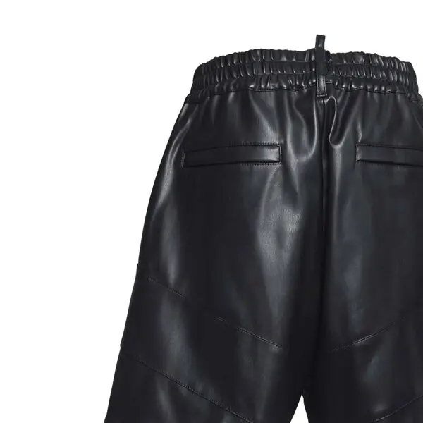 Dsquared2 Eco Leather Shorts With Zipper Pockets