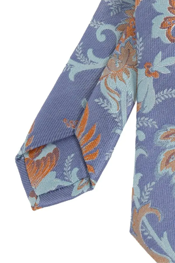 Etro Floral Motif Jacquard Neck Tie