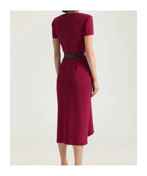 Givenchy Midi Wrapped Dress In Crepe Cady - Red