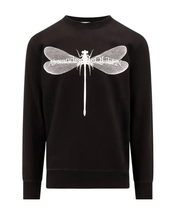 Alexander McQueen Dragonfly Print Crewneck Sweatshirt