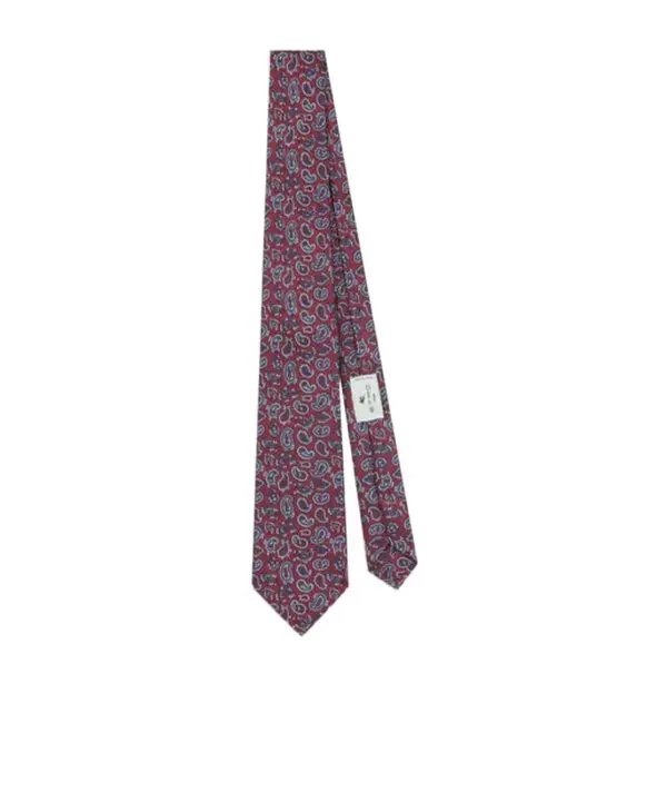 Etro Jacquard Paisley Neck Tie - Burgundy
