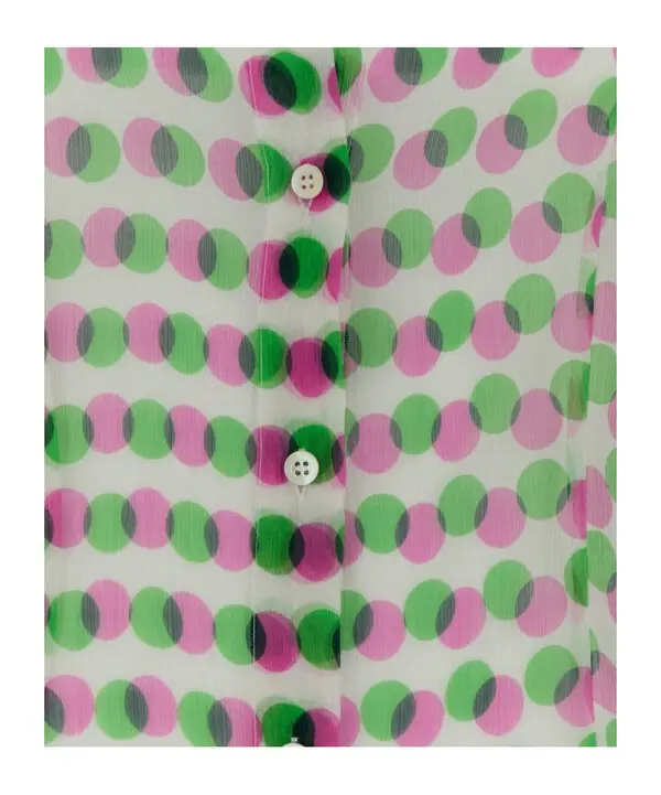 Dries Van Noten Cloudy Polka Dot Chiffon Shirt - Multicolor