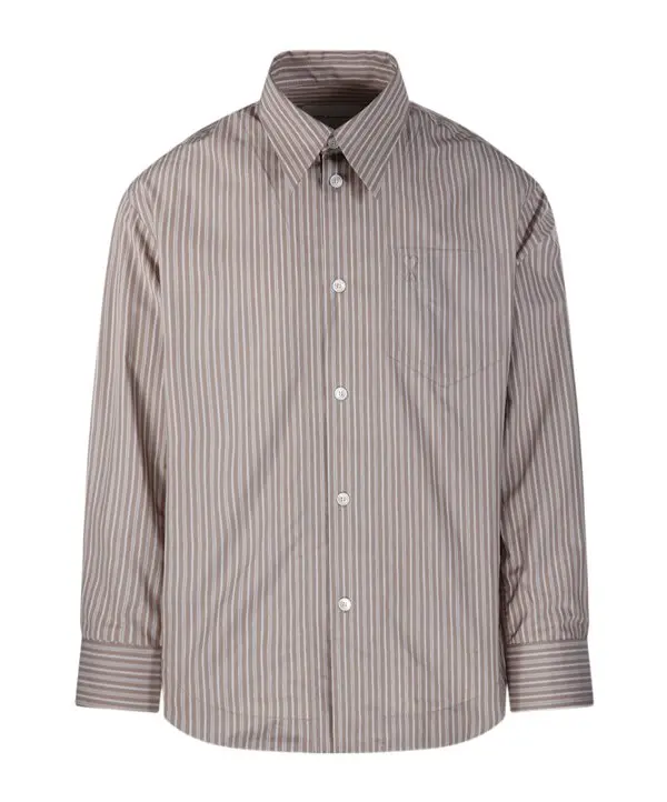 Ami Long Sleeved Striped Shirt - Gray