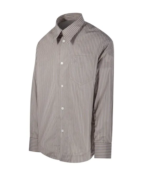 Ami Long Sleeved Striped Shirt - Gray