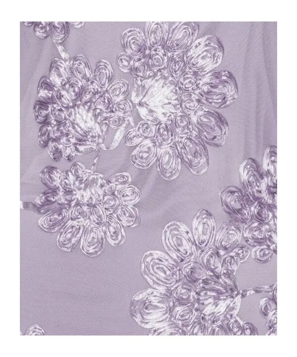 ROTATE BY BIRGER CHRISTENSEN Floral Appliqué Mesh Mini Dress - No