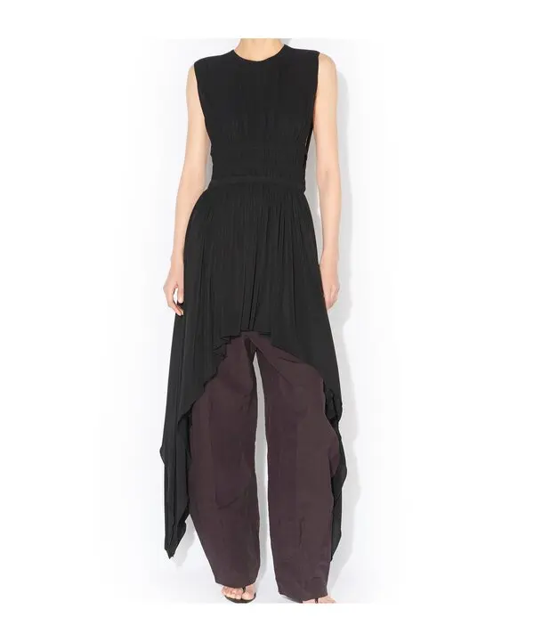 Alaïa Midi Deesse Noir Dress