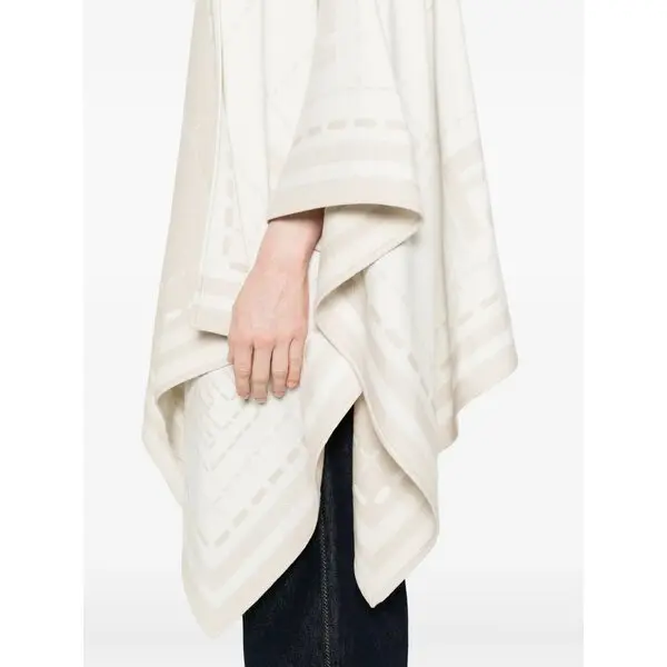 Fendi Macro Check Embroidered Cape