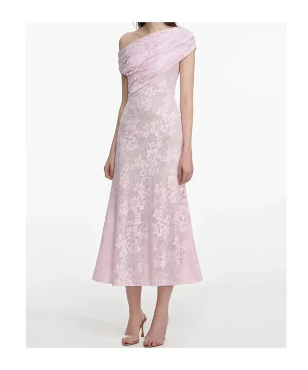 SELF-PORTRAIT Embellished Lace Midi Dress