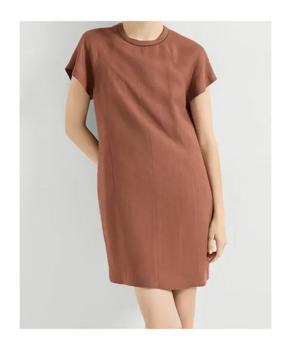 Brunello Cucinelli Trim-detail Midi Dress
