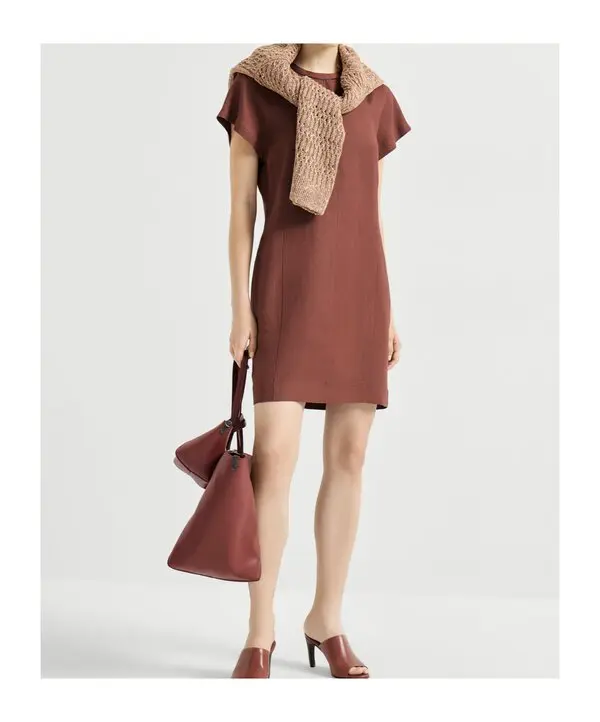 Brunello Cucinelli Trim-detail Midi Dress