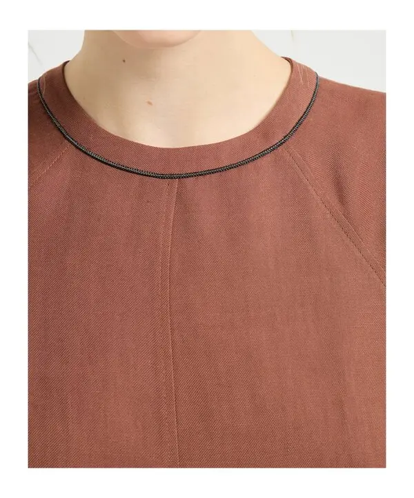 Brunello Cucinelli Trim-detail Midi Dress