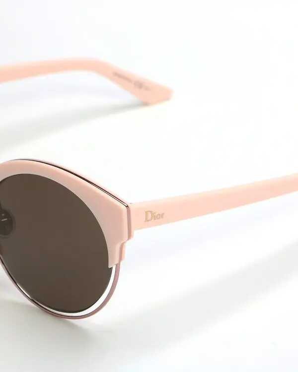 Dior Round Frame Sunglasses - Brown