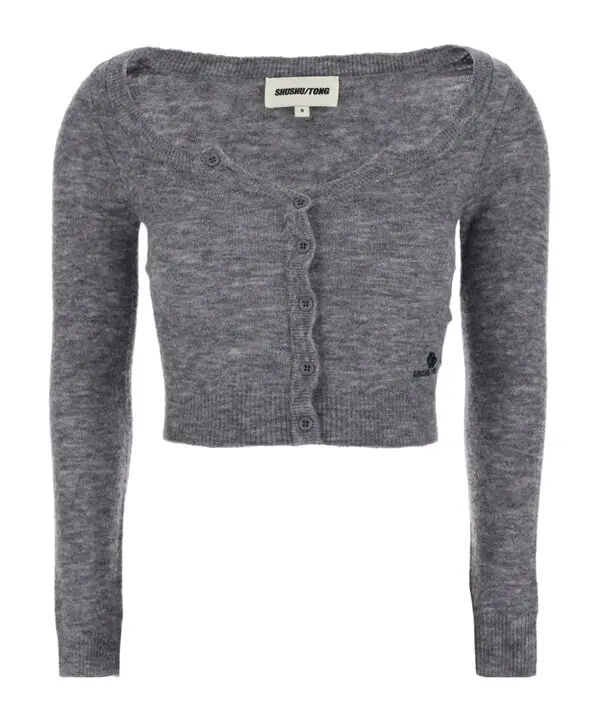 SHUSHU/TONG Long Sleeve Cardigan - Grey