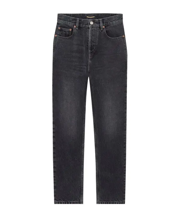 Saint Laurent 90's High-rise Cropped Slim Jeans - Ash Black