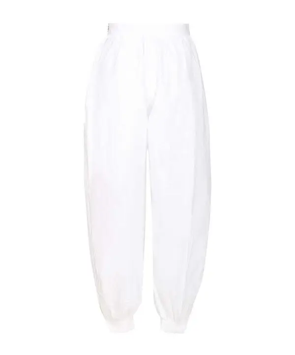 ROTATE BY BIRGER CHRISTENSEN Balloon Pleated Cotton Cropped Trousers