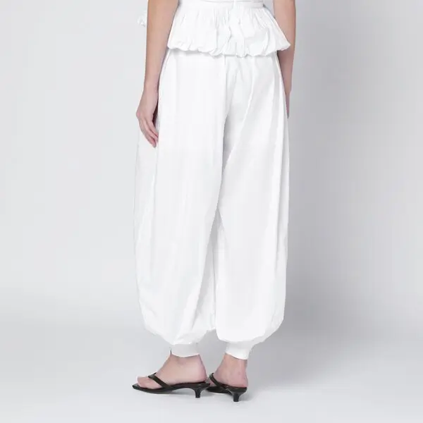 ROTATE BY BIRGER CHRISTENSEN Balloon Pleated Cotton Cropped Trousers