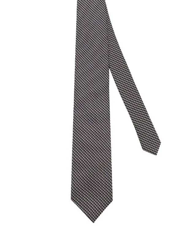 TOM FORD Micro Pattern Neck Tie - Black