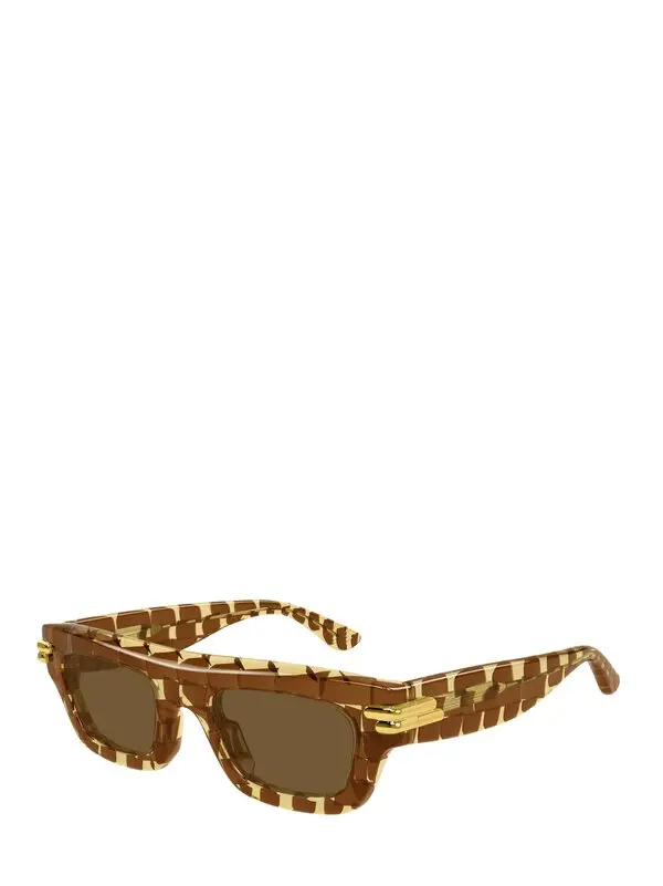 Bottega Veneta Mitre Square Frame Sunglasses