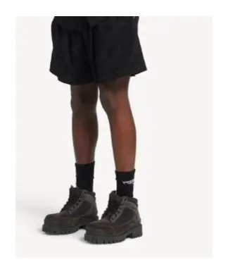Balenciaga Low Combat Lace-up Boots - Brown/black