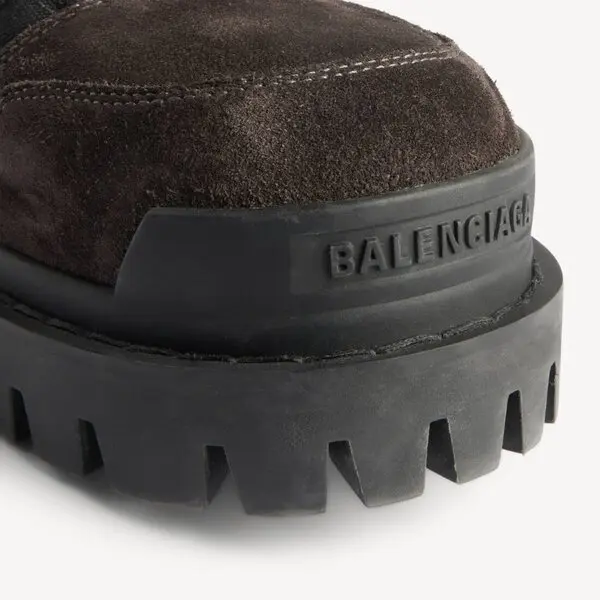 Balenciaga Low Combat Lace-up Boots - Brown/black