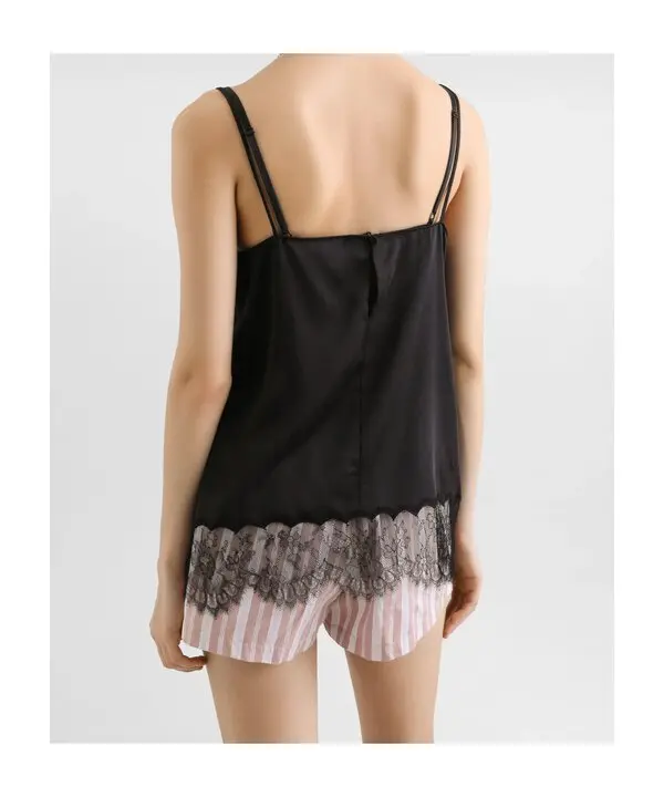 Dolce & Gabbana Lace Trim V-neck Camisole - Black
