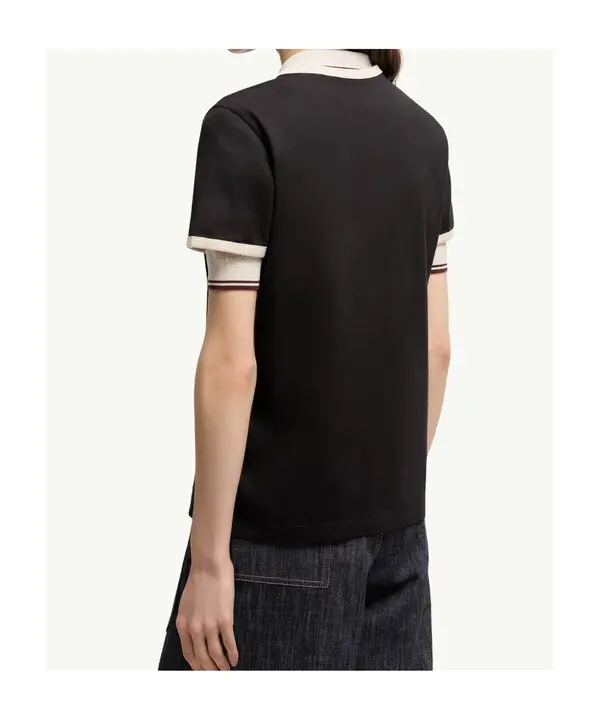 Moncler Logo Printed Crewneck T-shirt - Black