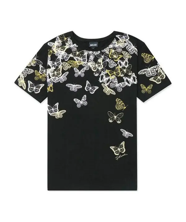 Just Cavalli Butterfly Print Short Sleeve T-shirt