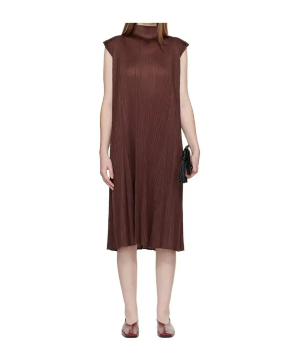 Issey Miyake Pleated Midi Dress - No
