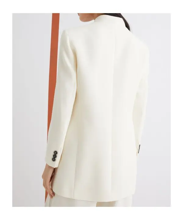 Marella Long Single-breasted Wool Blazer
