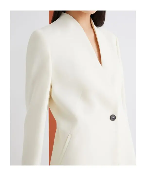 Marella Long Single-breasted Wool Blazer