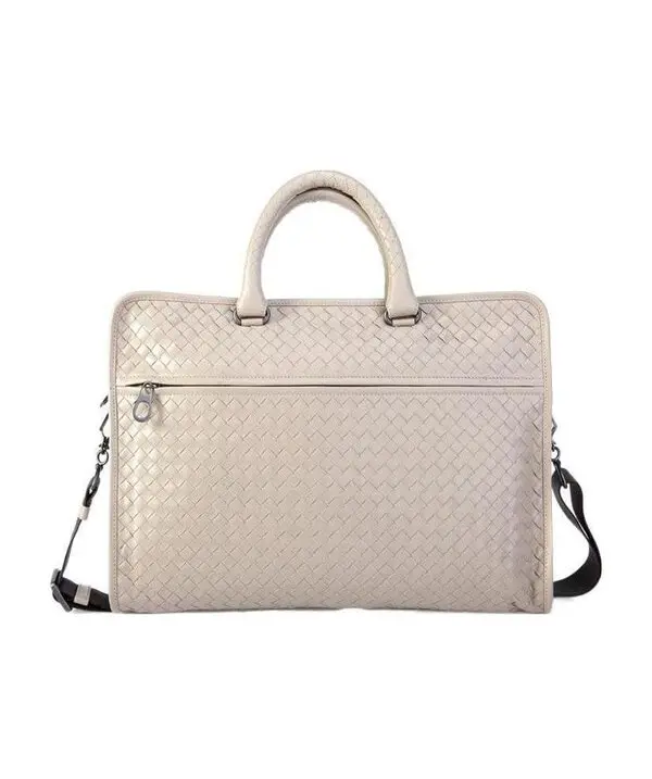 Bottega Veneta Woven Briefcase - Nude