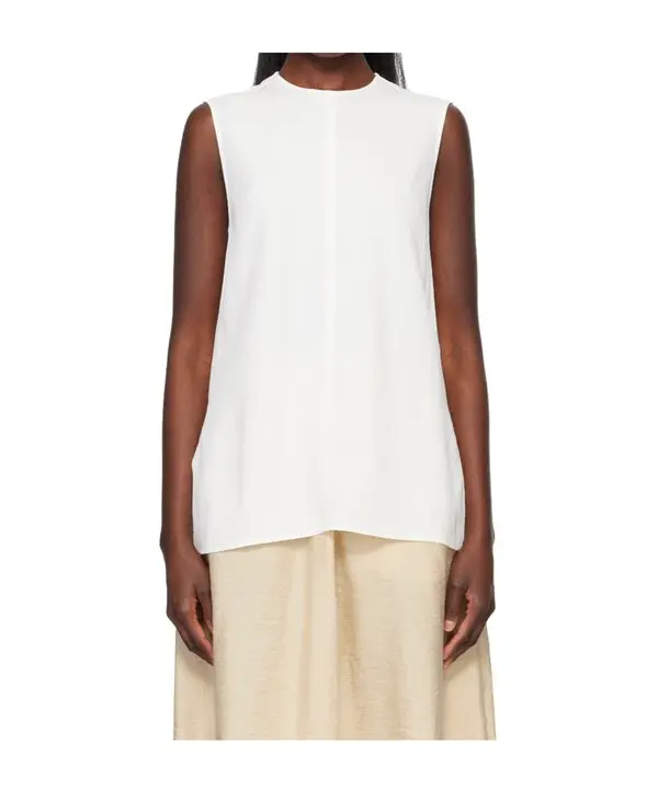 TOTEME Crewneck Sleeveless Top - Off-white