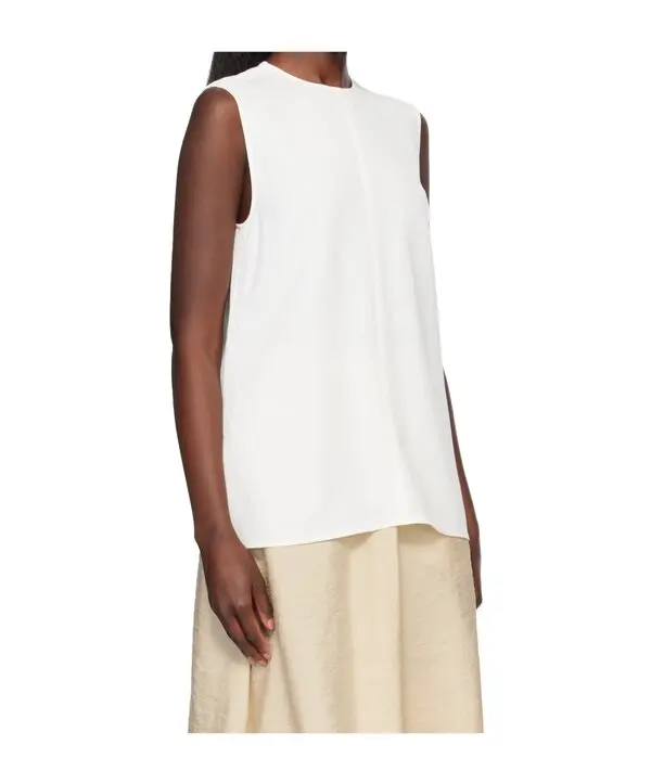 TOTEME Crewneck Sleeveless Top - Off-white