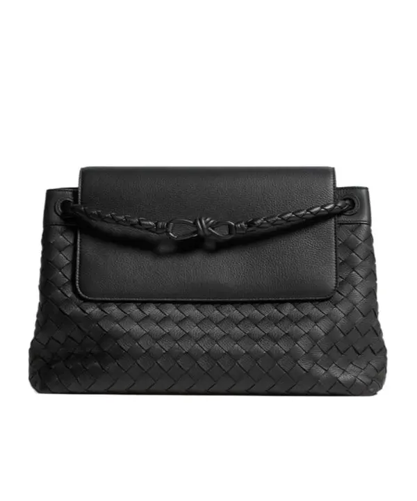 Bottega Veneta Andiamo Messenger Bag - Black